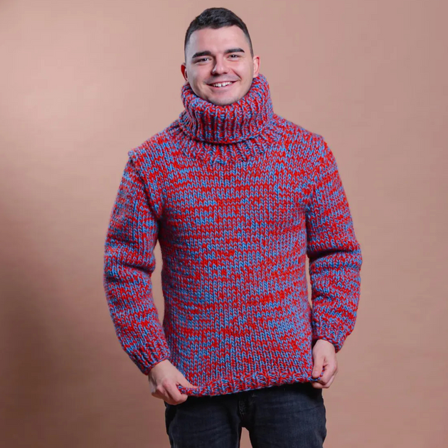 M SIze Ready Melange Men Wool Handmade Sweater – Molimarks