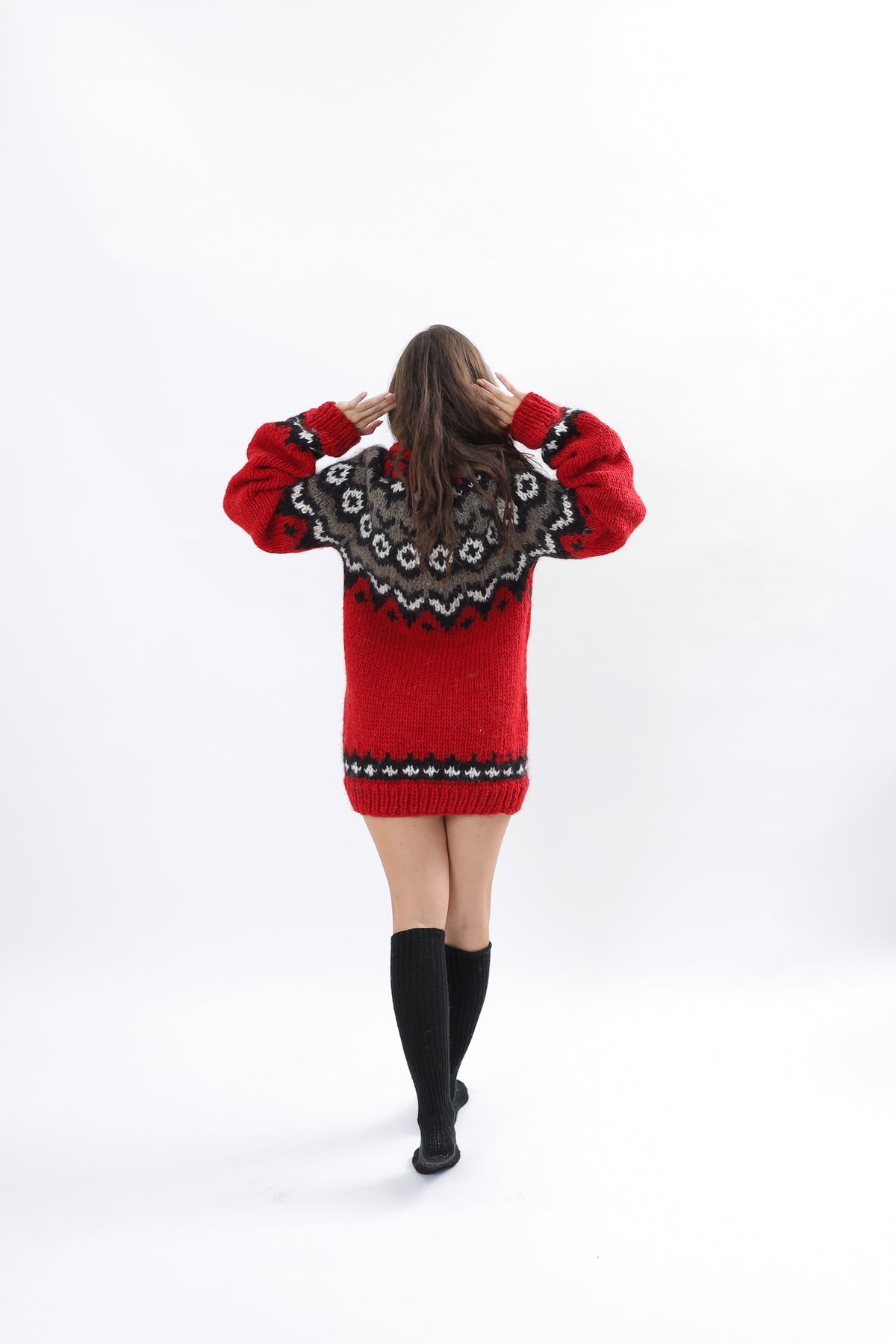 Red Wool Nordic Sweater – Molimarks